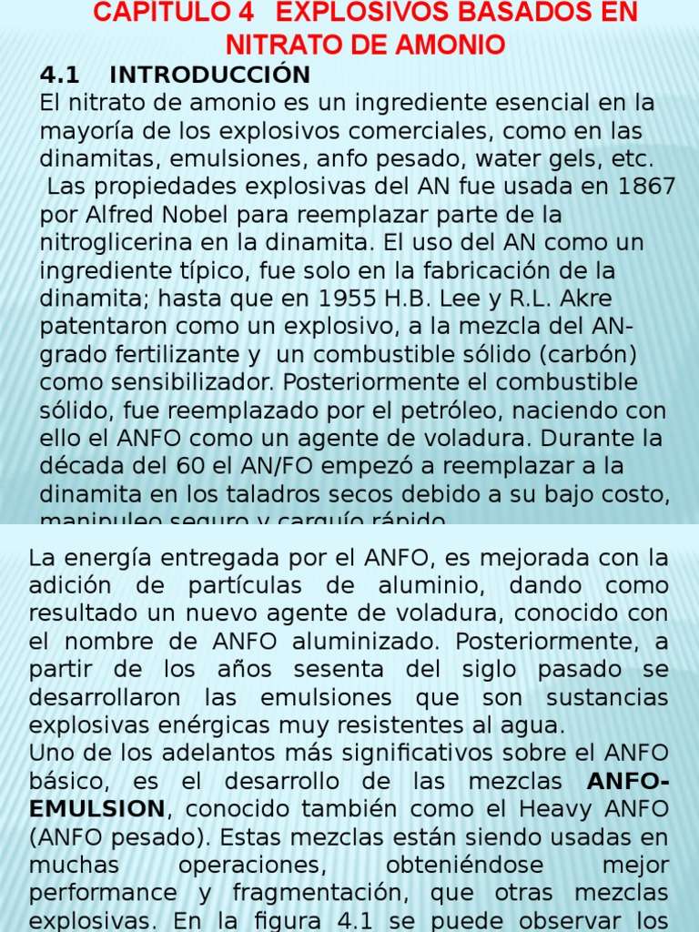 Explosivos Basado en Nitrato de Amonio | Material explosivo | Aluminio