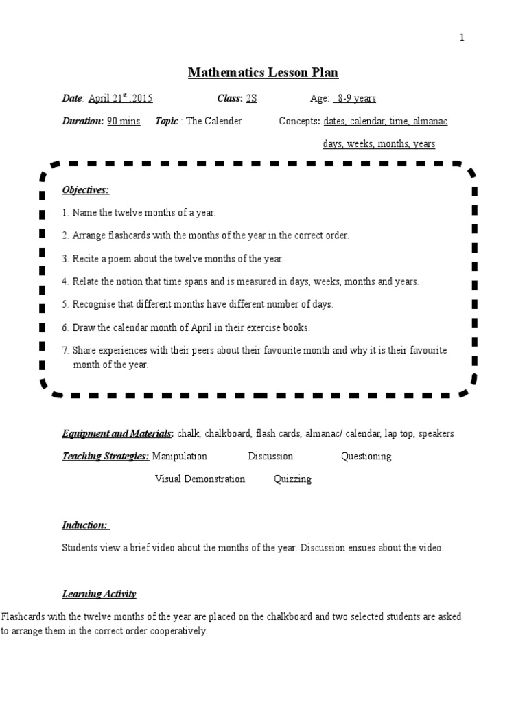 Ccgs Class 2 Maths Calender | PDF | Calendar | Lesson Plan