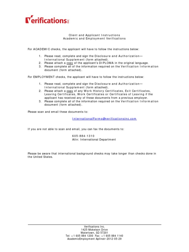 Certiphi Employment Verification Guide | PDF