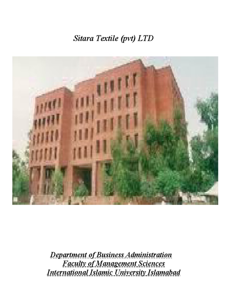 Sitara Textile (PVT) LTD | PDF | Fashion | Textiles