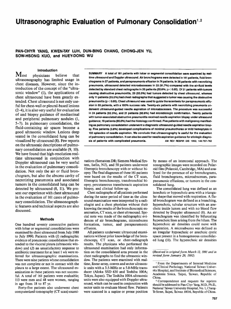 (1992) Yang, Pan-Chyr Luh, Kwen-Tay Chang, Dun-Bing Yu, Chong-Jen K ...