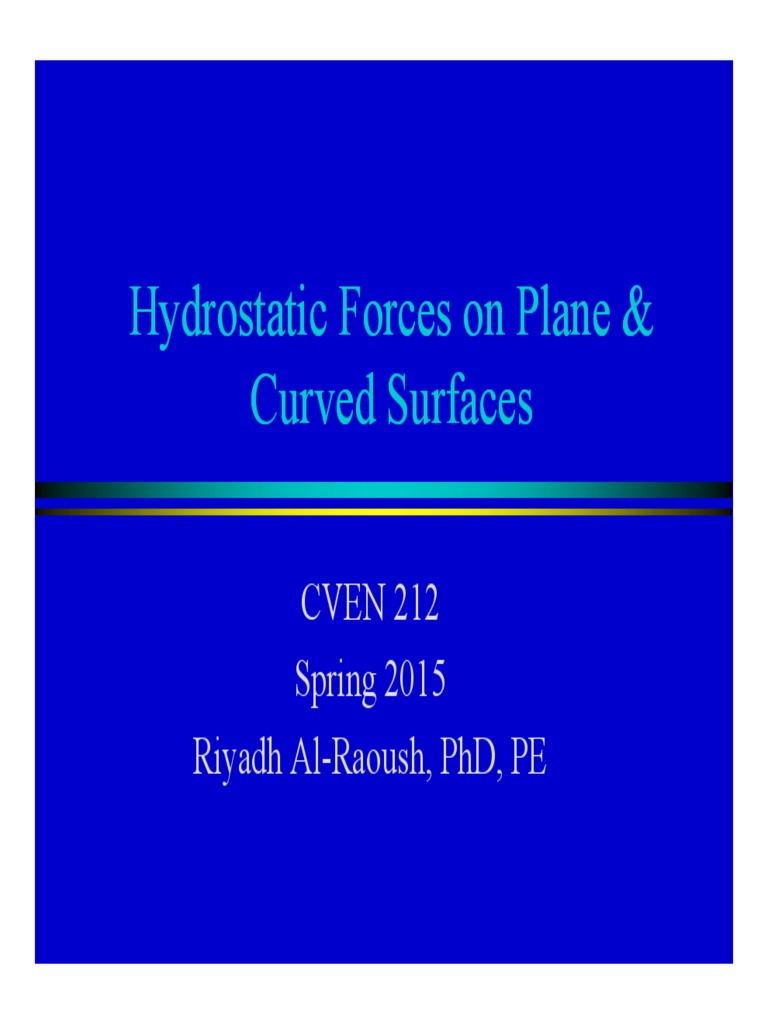 Hydrostatic Forces | PDF | Buoyancy | Classical Mechanics
