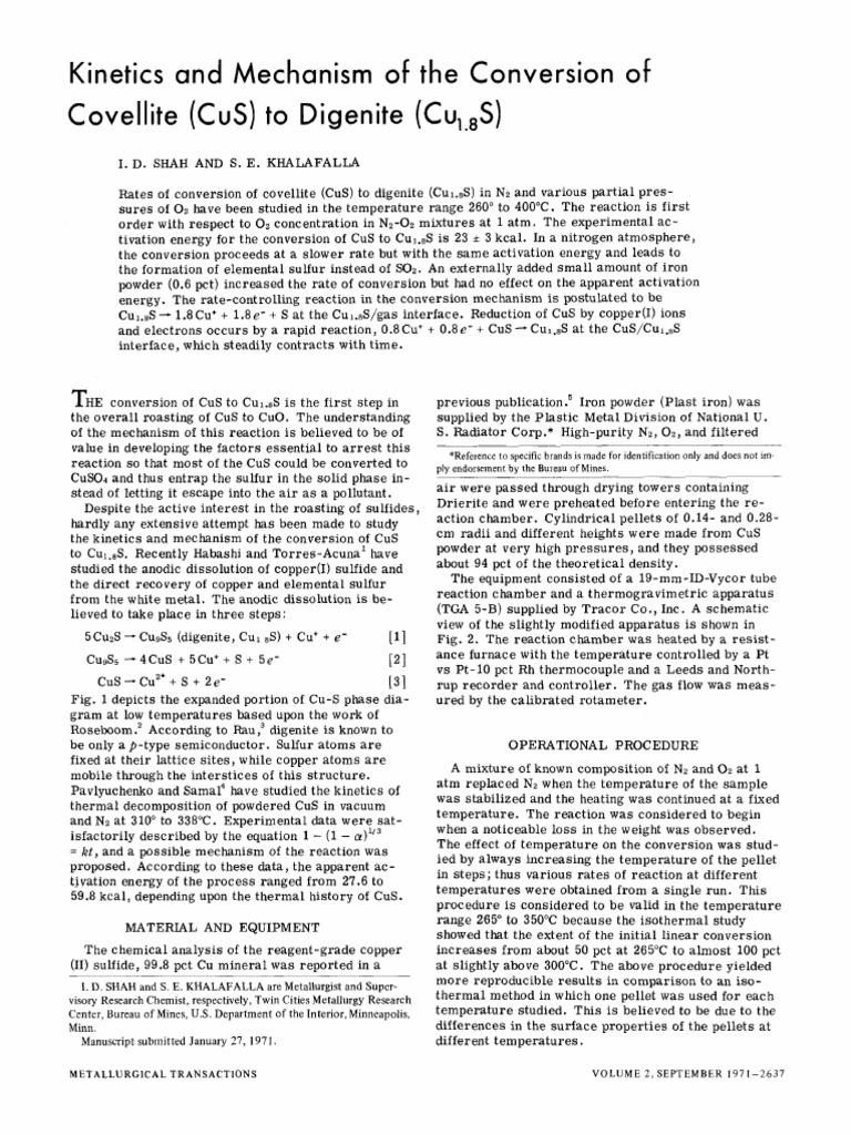 Covellite To Digenite | PDF | Chemical Substances | Chemistry