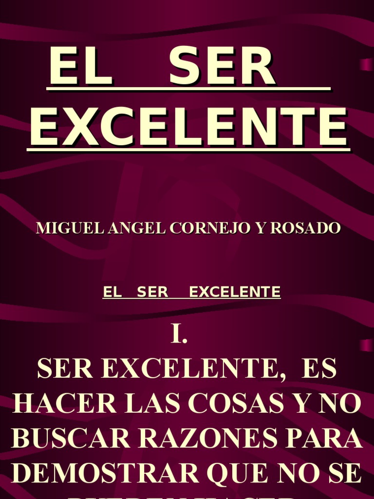 El Ser Excelente | PDF