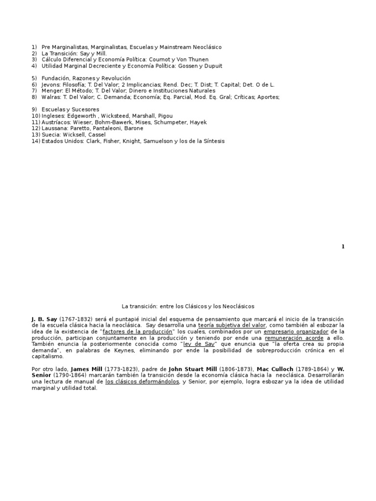 Teoria Economica de Los Marginalistas | PDF | Capital (economía ...