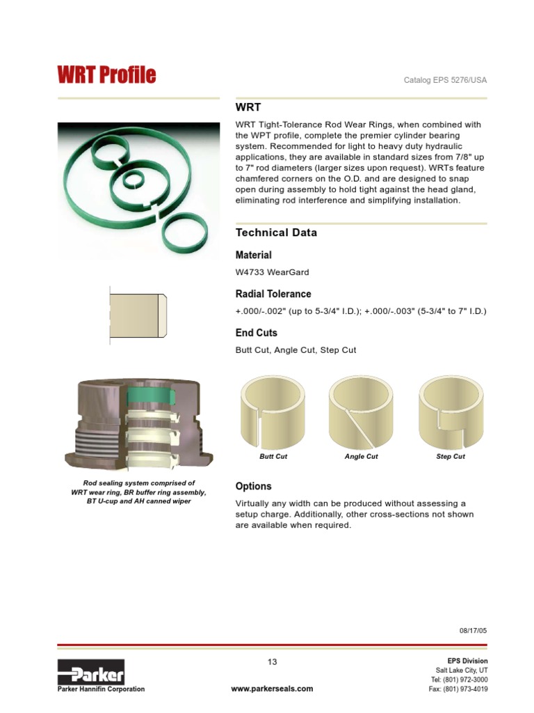 WRT Wear Rings for Hydraulic Cylinders | PDF | Computers