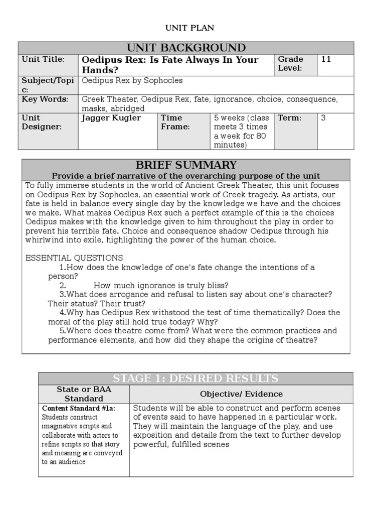 Oedipus Rex: Exploring Fate & Choice | PDF | Tragedy | Sophocles