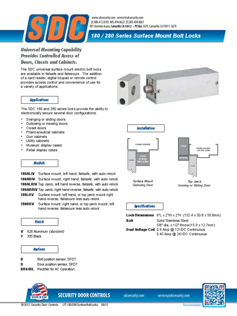 Security Door Controls SDC 180ALI | PDF | Technology & Engineering