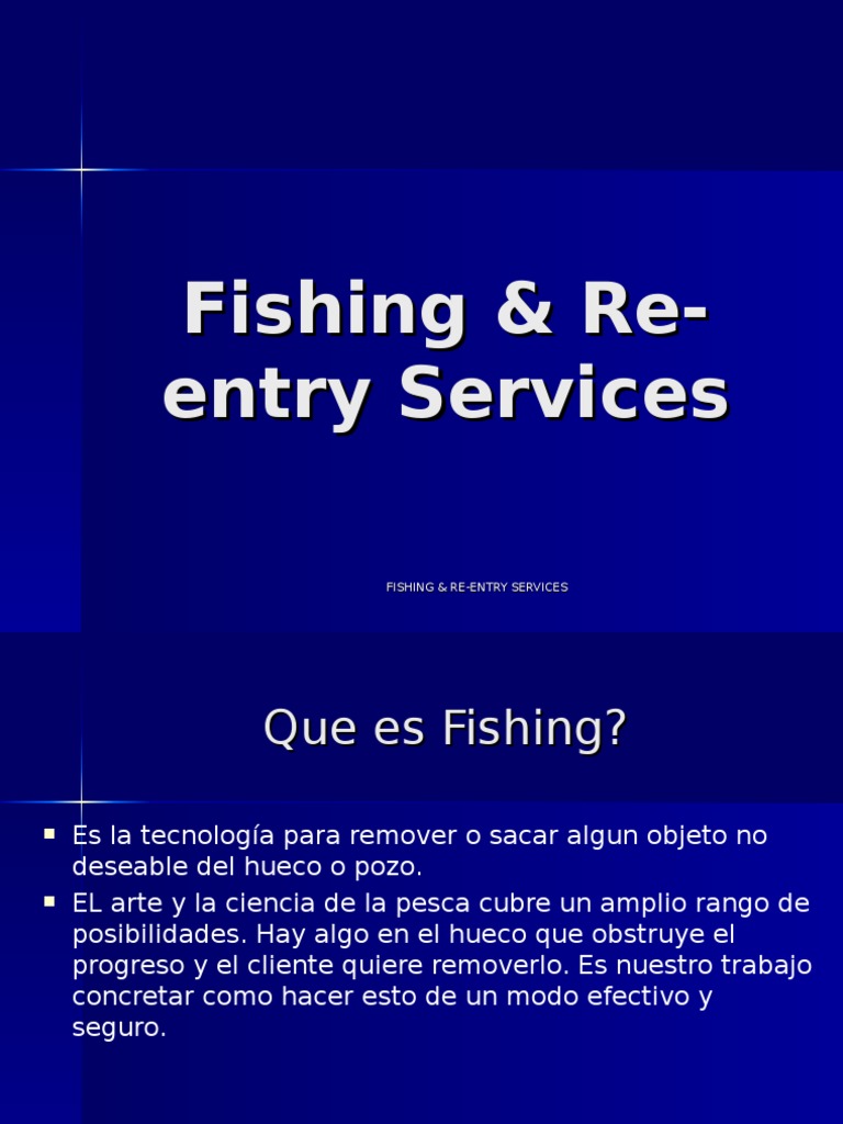 Fishing & Re-Entry Services | PDF | Herramientas | Bienes manufacturados