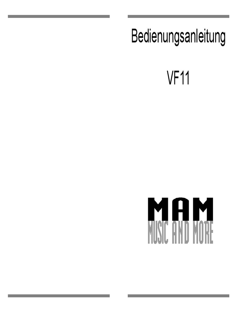Manual Mam vf11 | PDF