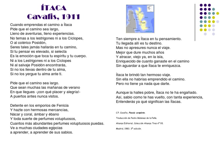 ÍTACA Cavafis, 1911 | PDF