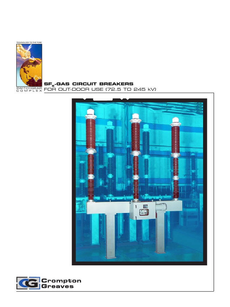 SF6 Outdoor CB Brochure 72.5 - 245kV | PDF | Electric Arc | Mechanical ...