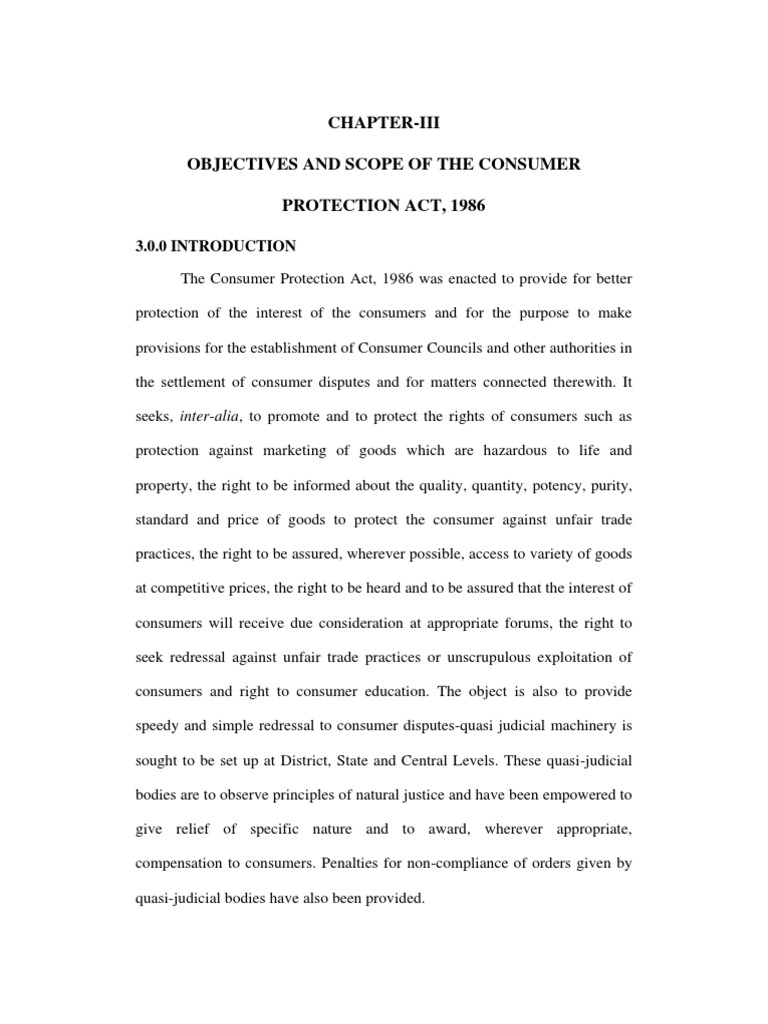 The Consumer Protection Act 1986 PDF | PDF | Consumer Protection ...