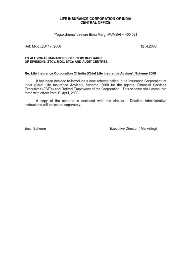 CLIA Scheme Overview for LIC Agents | PDF | Life Insurance | Insurance