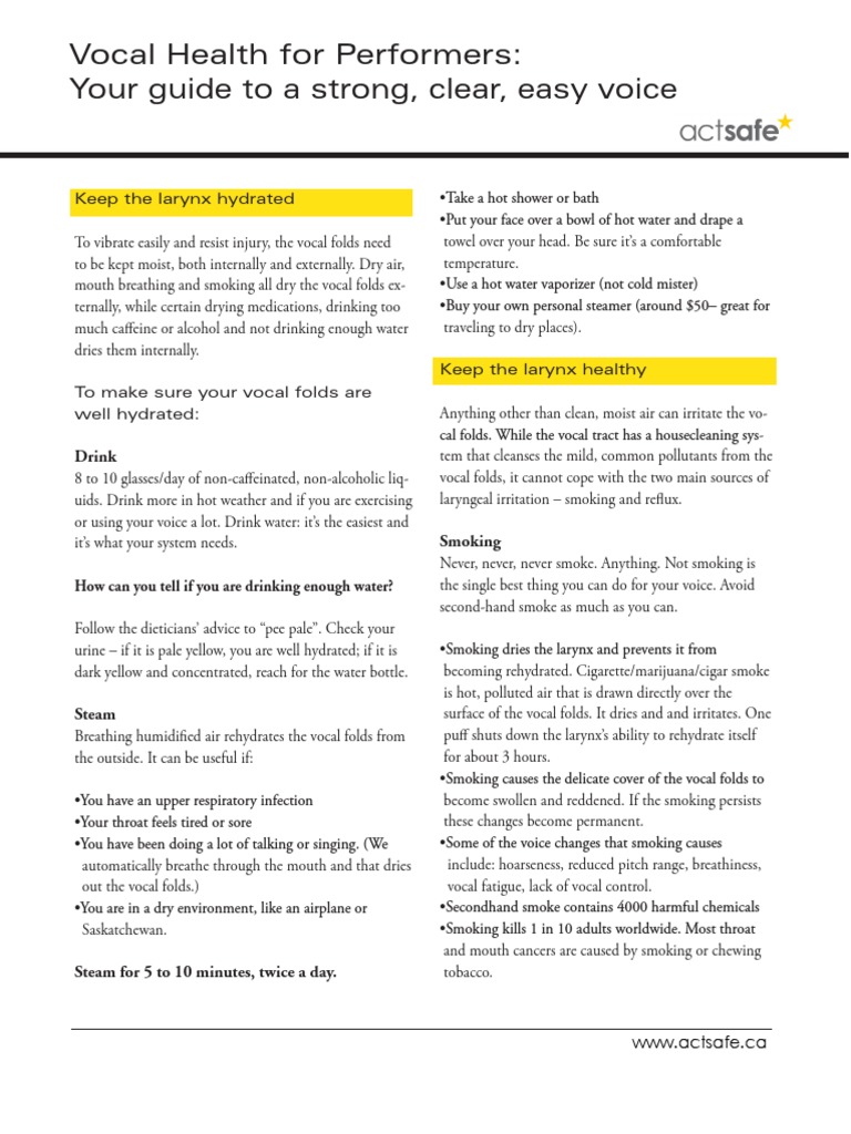 Vocal Health For Performers: Your Guide To A Strong, Clear, Easy Voice ...