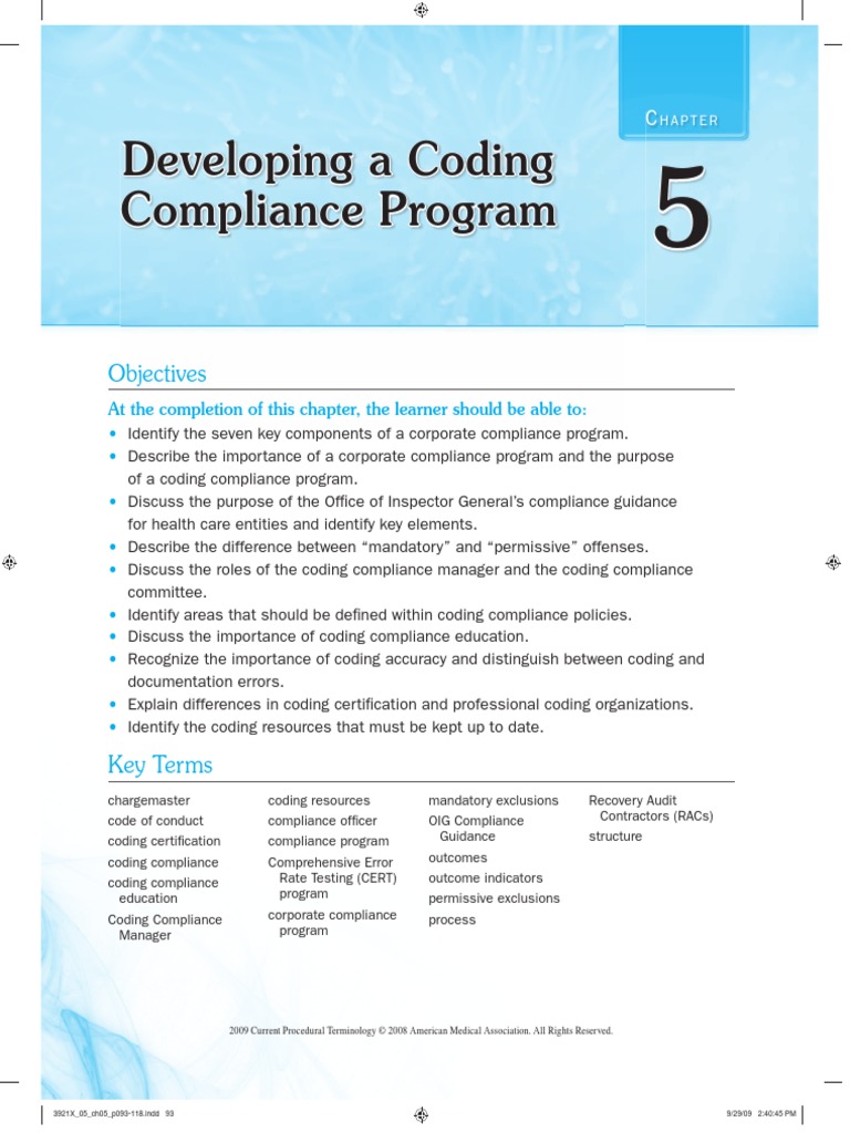 Coding Compliance | PDF | Regulatory Compliance | Medicare (United States)