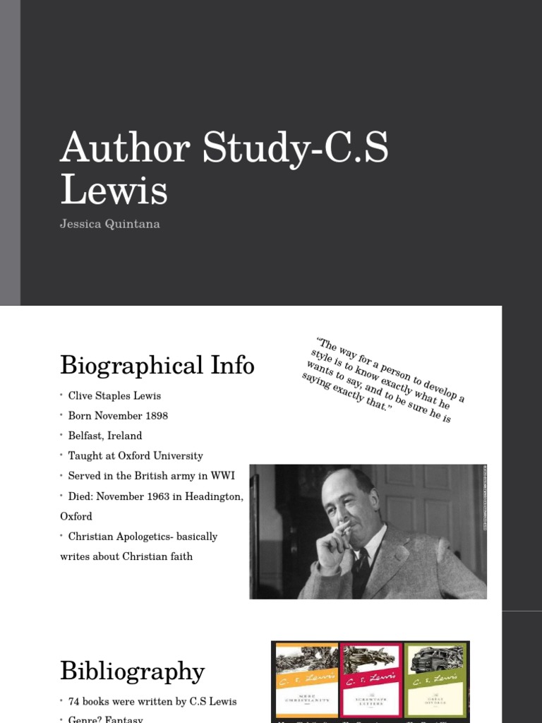 Author Study-Cs Lewis | PDF