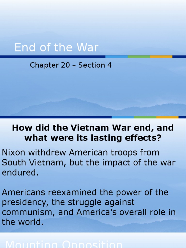 Vietnam War's End & Impact | PDF | Vietnam War | Viet Cong