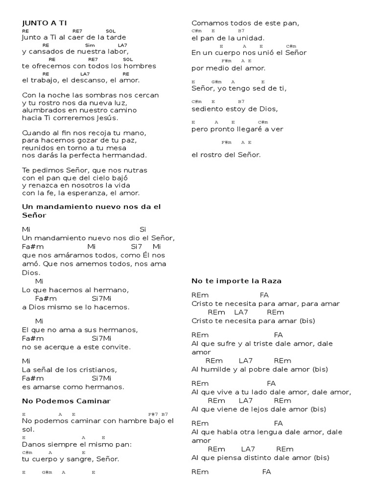 Cantos Hora Santa | PDF | Amor | Cristo (título)