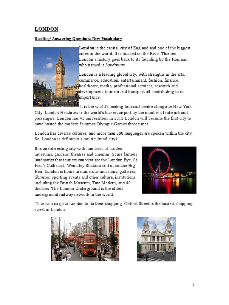 London: A Global City Guide | PDF