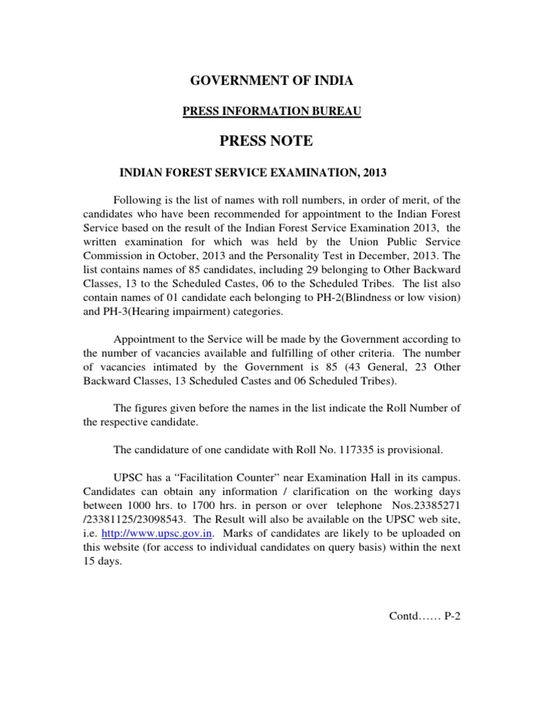 Press Note: Government of India | PDF