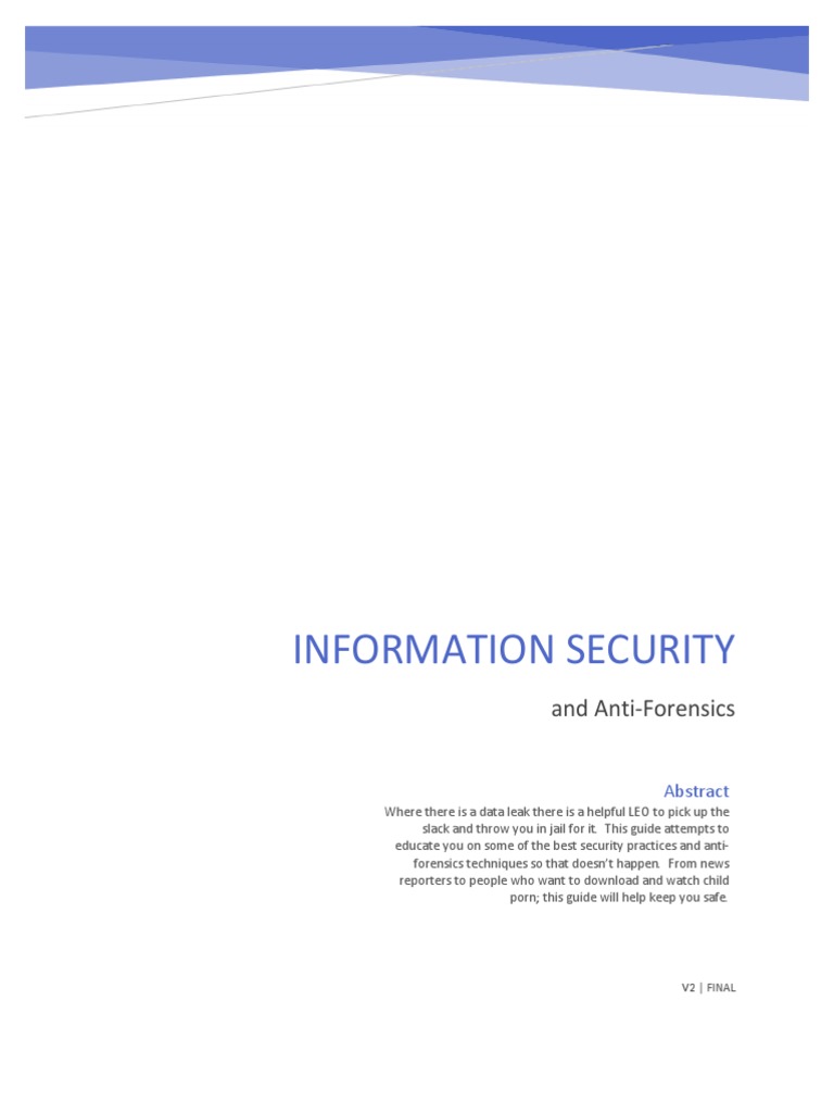 Security & Anti-Forensics PDF | PDF | Password | Public Key Cryptography