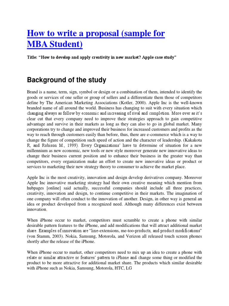 How To Write A Proposal | PDF | Apple Inc. | Macintosh