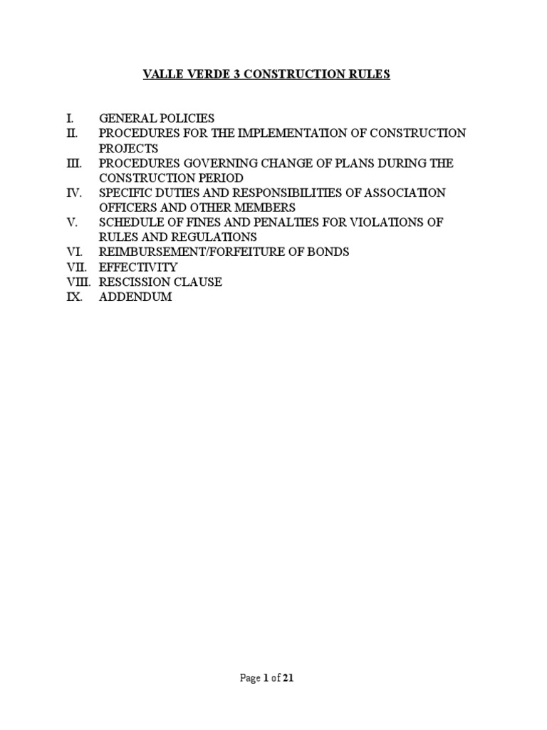 Construction Rules | PDF | Fine (Penalty) | Workweek And Weekend