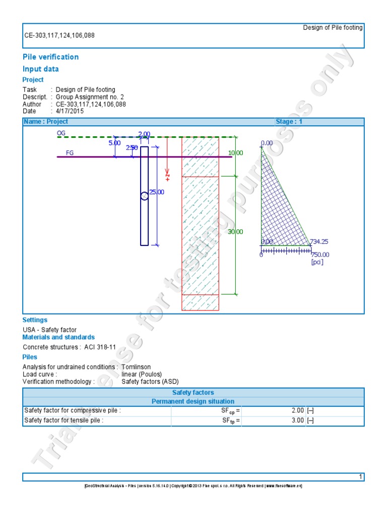 Design of Pile Footing | PDF | Strength Of Materials | Deep Foundation