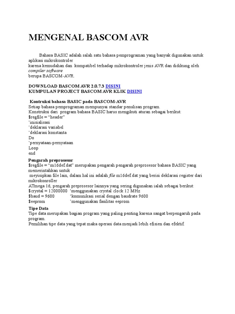 Bascom Avr | PDF