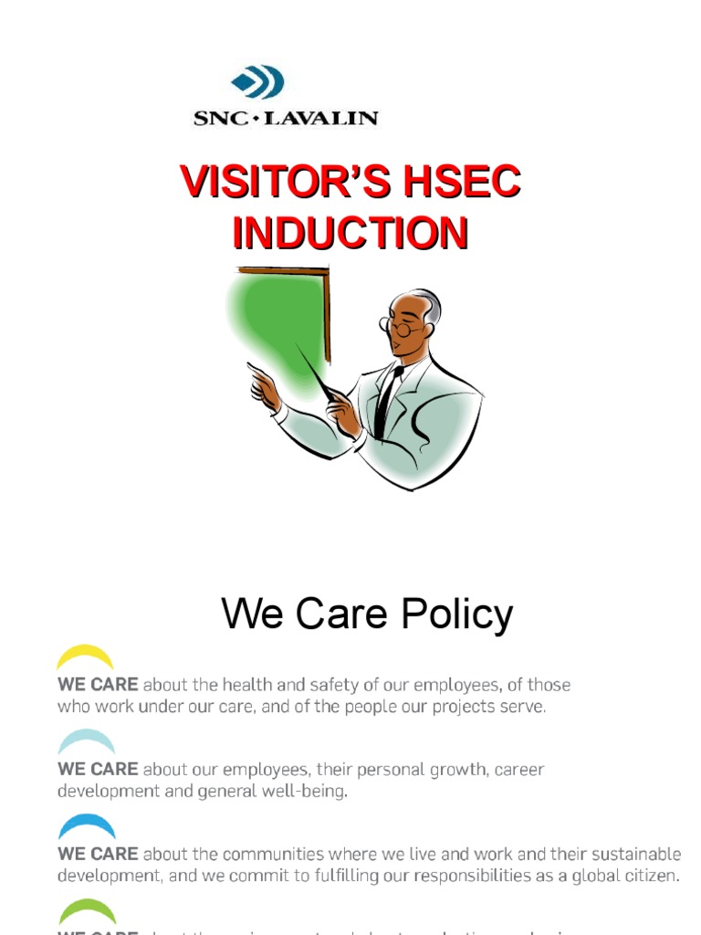 Visitor's HSEC Induction | PDF | Personal Protective Equipment | Safety
