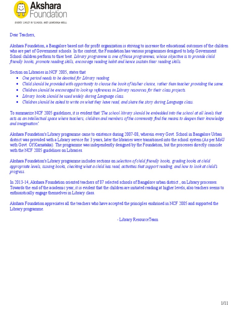 The Classroom Library - Teacher's Manual | Download Free PDF | Reading ...