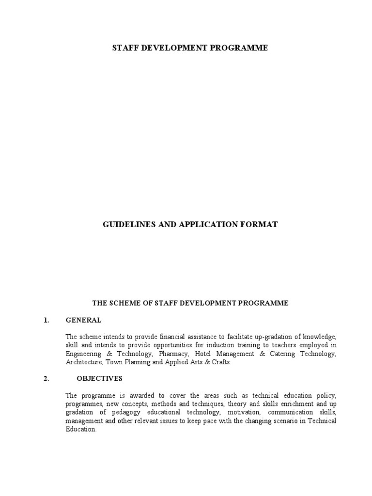 Staff Development Programme | PDF | Doctor Of Philosophy | Thesis