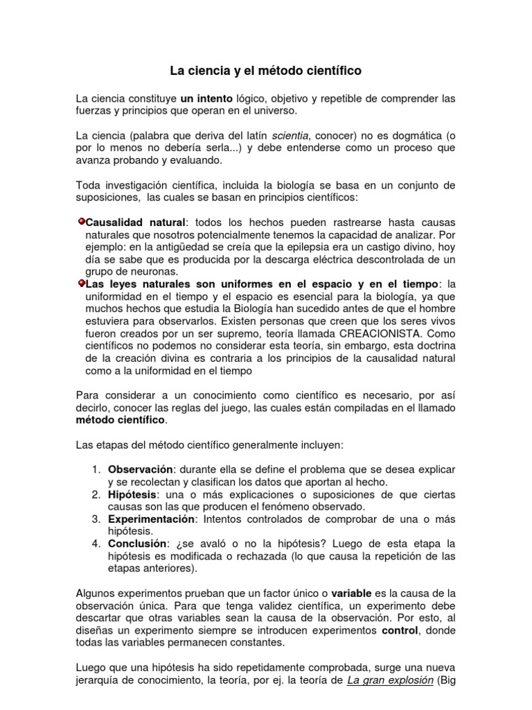 La Ciencia y El Método Científico | PDF | Science | Método científico