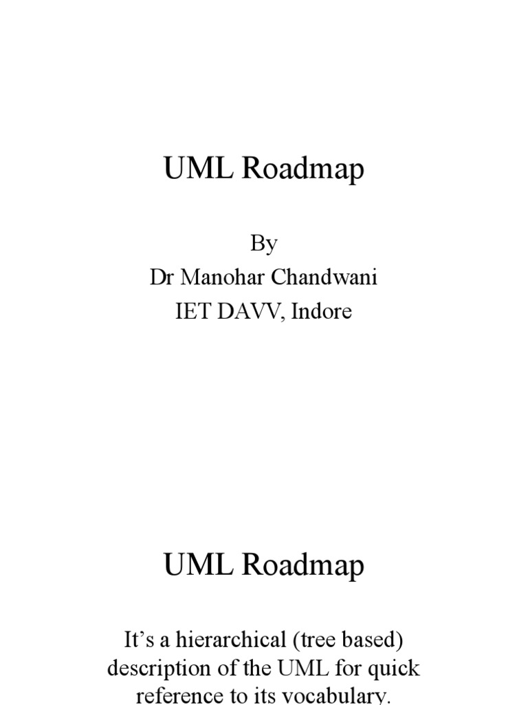 UML Roadmap | PDF | Unified Modeling Language | Conceptual Model