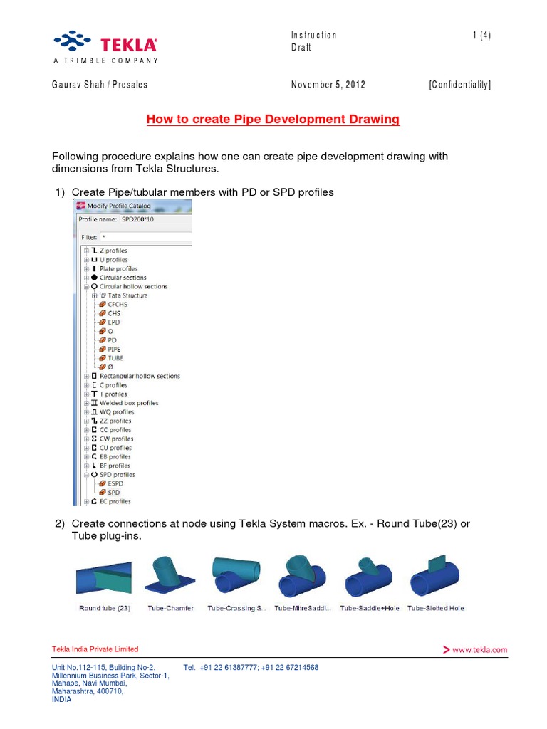 How To Create Pipe Development (Unwrap) Part Drawing | PDF | Computers