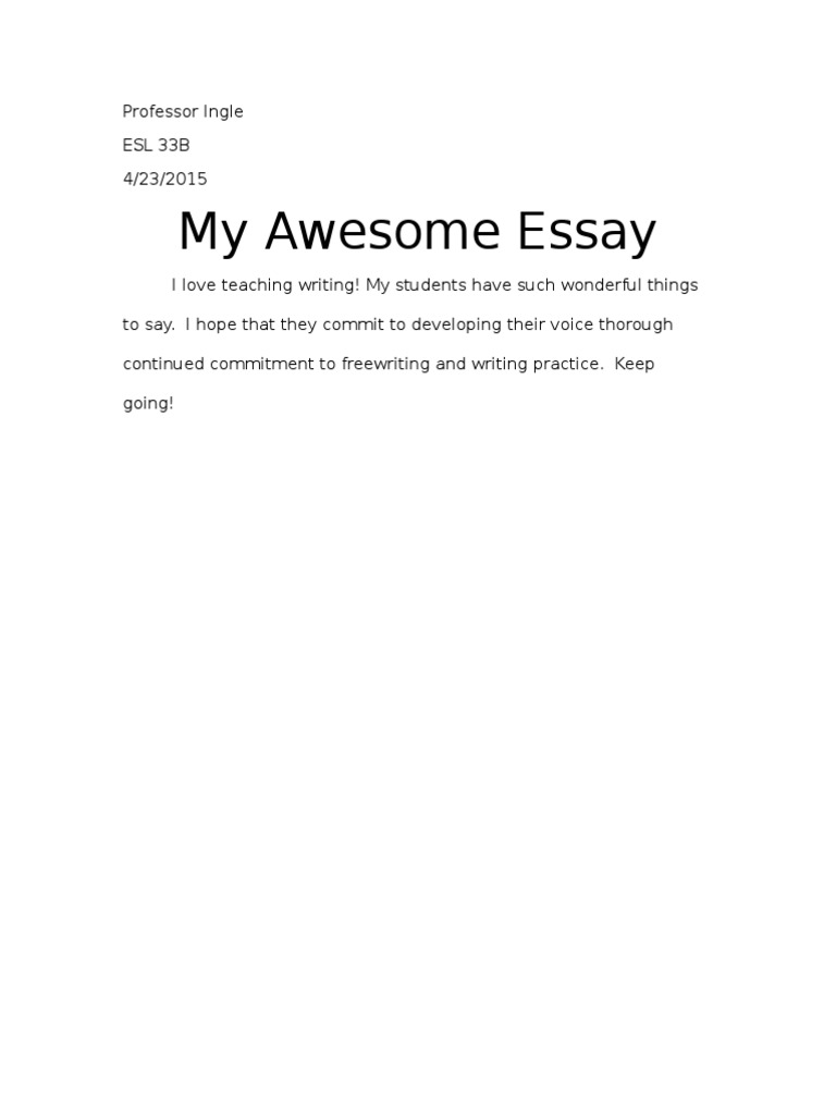 Inspiring ESL Writing Journey | PDF