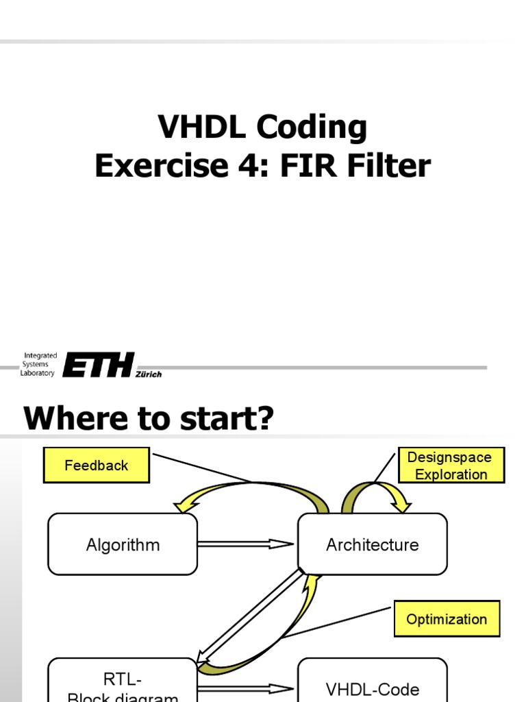 VHDL Coding For FIR Filter | PDF | Vhdl | Digital Technology