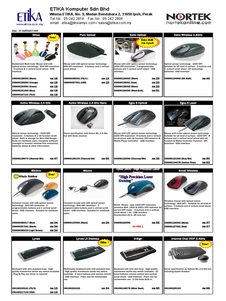 ETIKA Komputer SDN BHD | PDF | Usb | Headphones