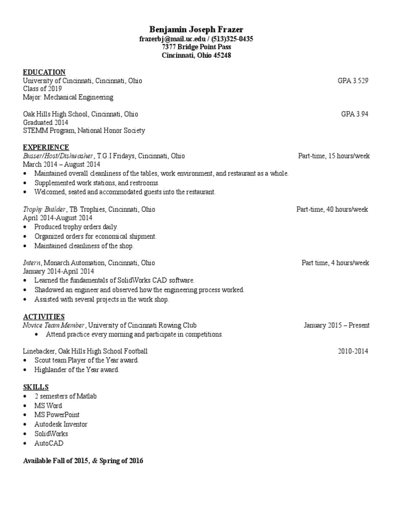 Resume Final | PDF