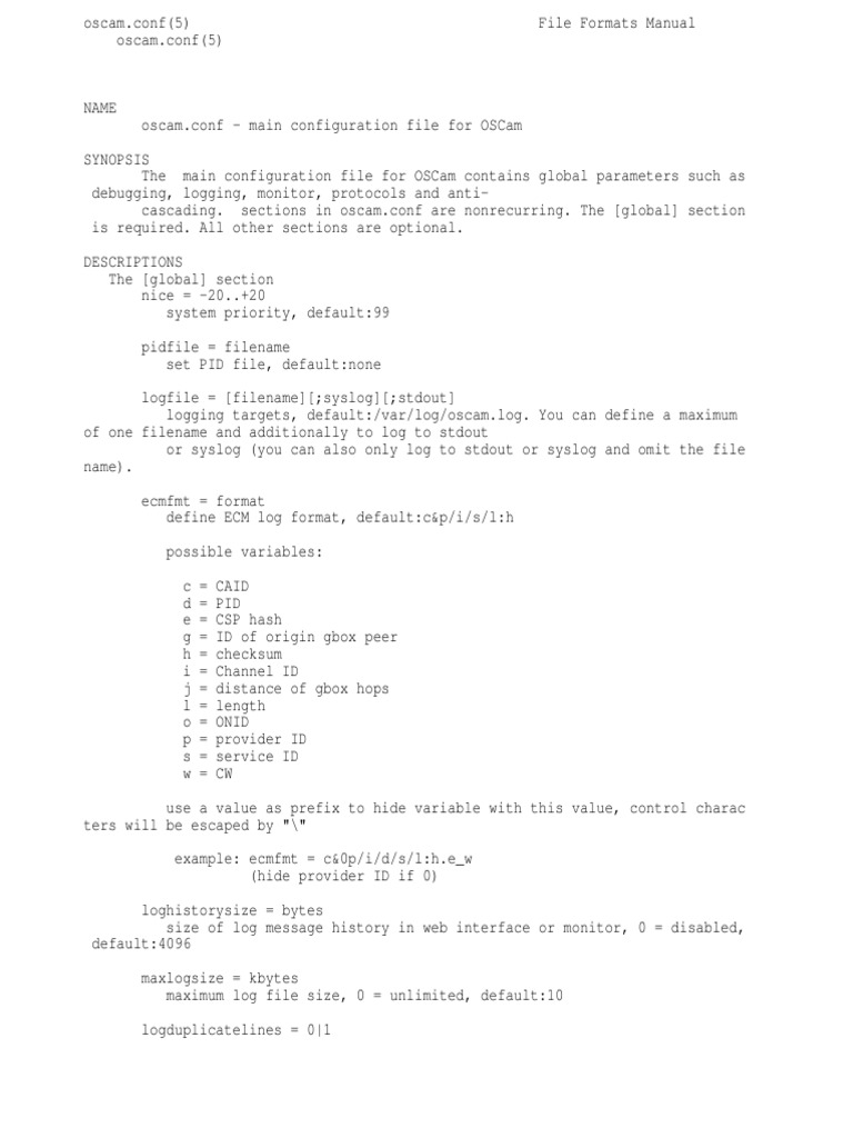 Configuracion Oscam - Conf | PDF | Port (Computer Networking ...