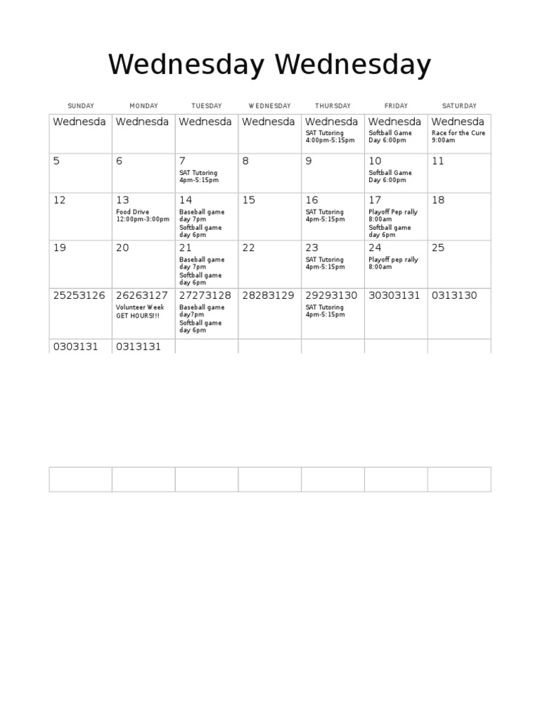 Wednesday Wednesday | PDF