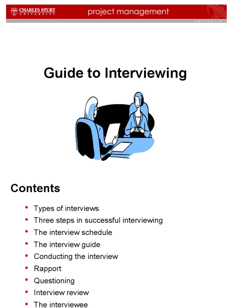 Effective Interviewing Techniques Guide Pdf Interview Question