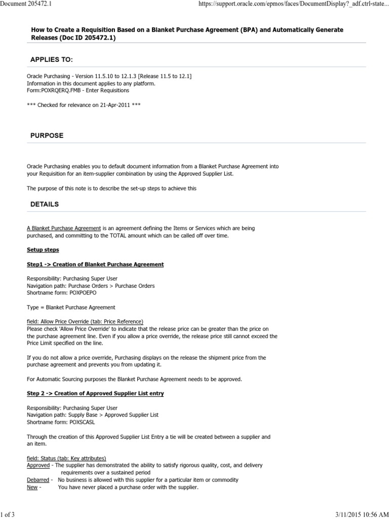 Oracle BPA Requisition Setup Guide | PDF | Workflow | Computing