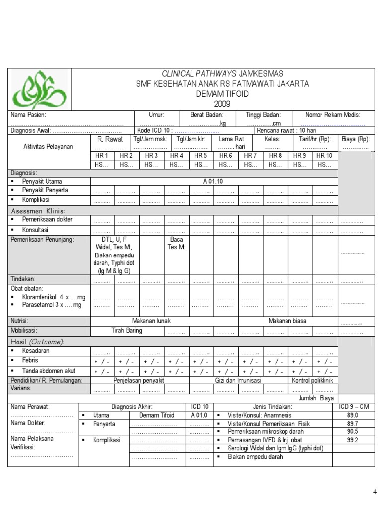 Dody Firmanda 2009 - Clinical Pathways Demam Tifoid | PDF
