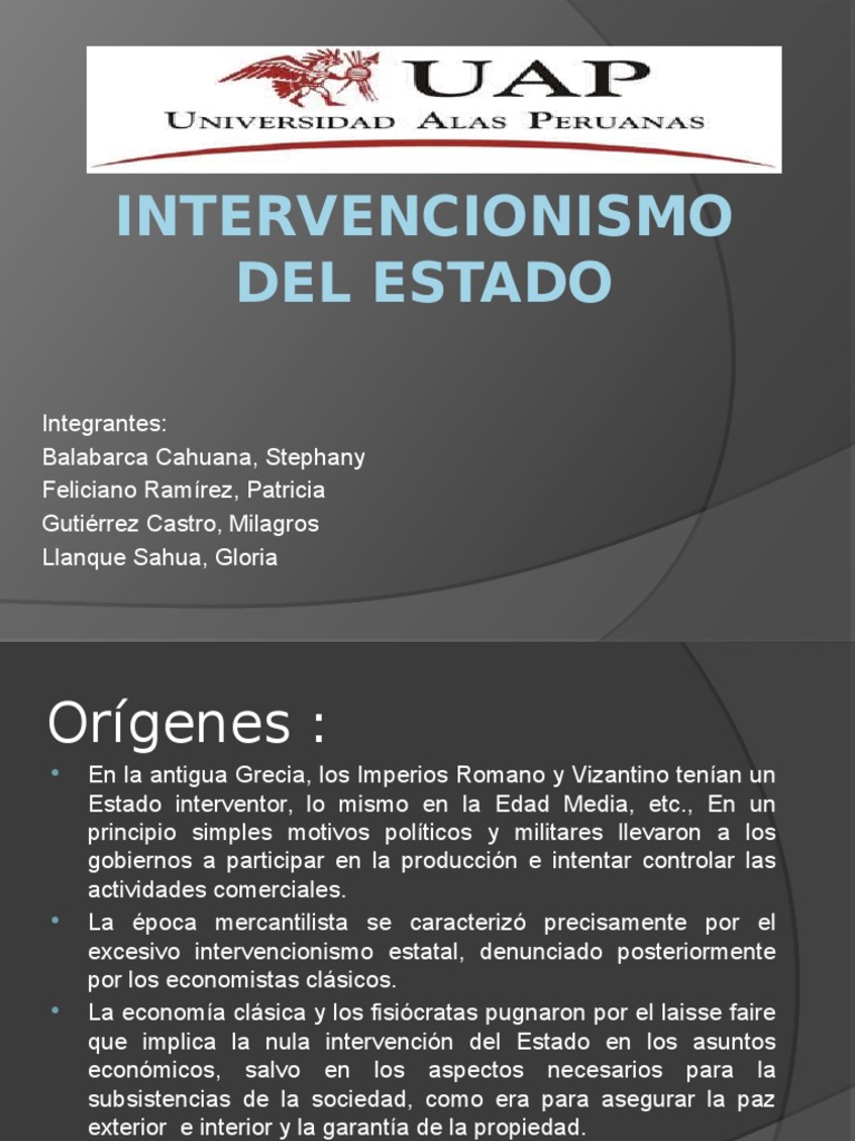 Intervencionismo Del Estado | Mercado (economía) | Estado (política)