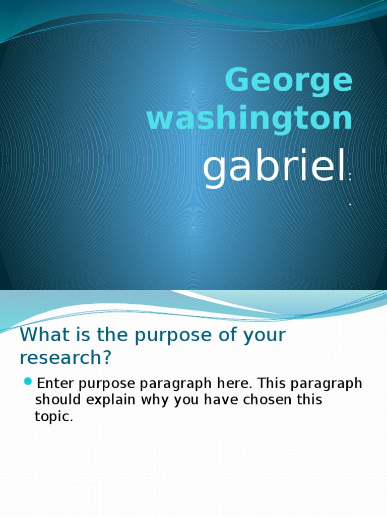 Research on George Washington | PDF