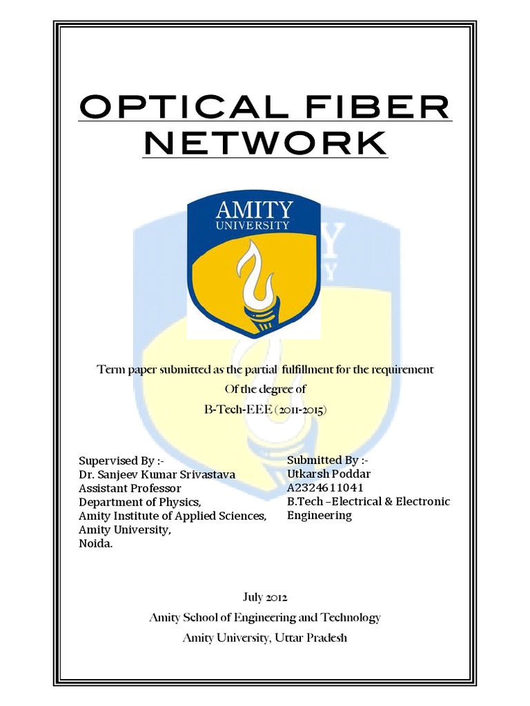 Optical Fiber Networking PDF | PDF | Computer Network | Optical Fiber