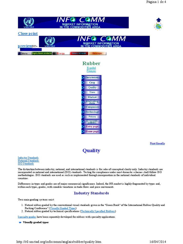 Quality of NR | PDF | Natural Rubber | Specification (Technical Standard)