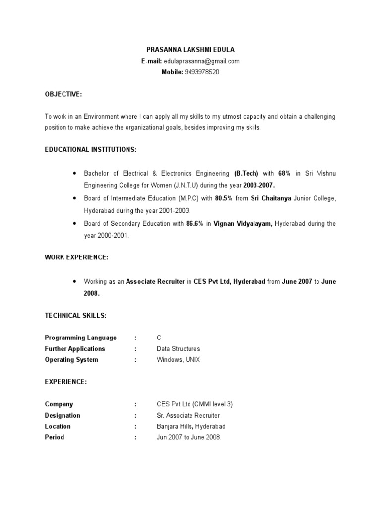 Resume Pdf Computing Software